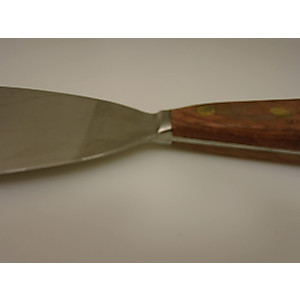 Dexter 3 inch High Carbon Steel Scraper Forged Semi Flex Angled Blade Full Tang with Triple brass rivets 525-3F Wood Handle