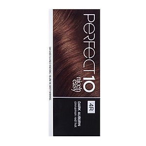 Clairol Nice‘n Easy Perfect 10 Permanent Hair Dye, 4R Dark Auburn Hair Color, Pack of 1