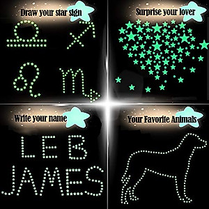 Glow in The Dark Stars and Moon Wall Stickers for Baby Room, Luminous Wall Decal Realistic Star and 3D Full Moon Starry Sky Decoration for Kid Toddler Bedroom, Ceiling Halloween decor (333Stars,1Moon)