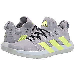 adidas Men's Stabil Next Gen Primeblue Volleyball Shoe, Halo Silver/Yellow/Ink, 8