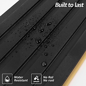 Art3d WPC Wainscoting Panels, 16-Pack 48 x 6 Inch 3D Wall Accents for Interior Wall Decor, Living Room, Bedroom, Black