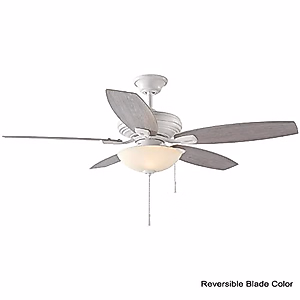 North Pond 52 in. LED Outdoor Matte White Ceiling Fan with Light