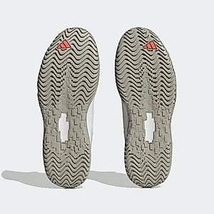 adidas Men's Solematch Control Tennis Shoe, White/Black/Lucid Blue, 7