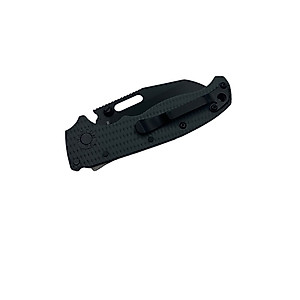 Demko Knives AD20.5 Shark Lock Folding Knife D2 Blade AD 20.5 Grivory Handle Flipper EDC Fidget Folder (Grey Scale/DLC Black/Shark Foot)