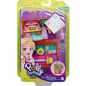 Polly Pocket Playset, Travel Toy with 2 Micro Dolls, Pet Sloths & Surprise Accessories, Jungle Safari Compact