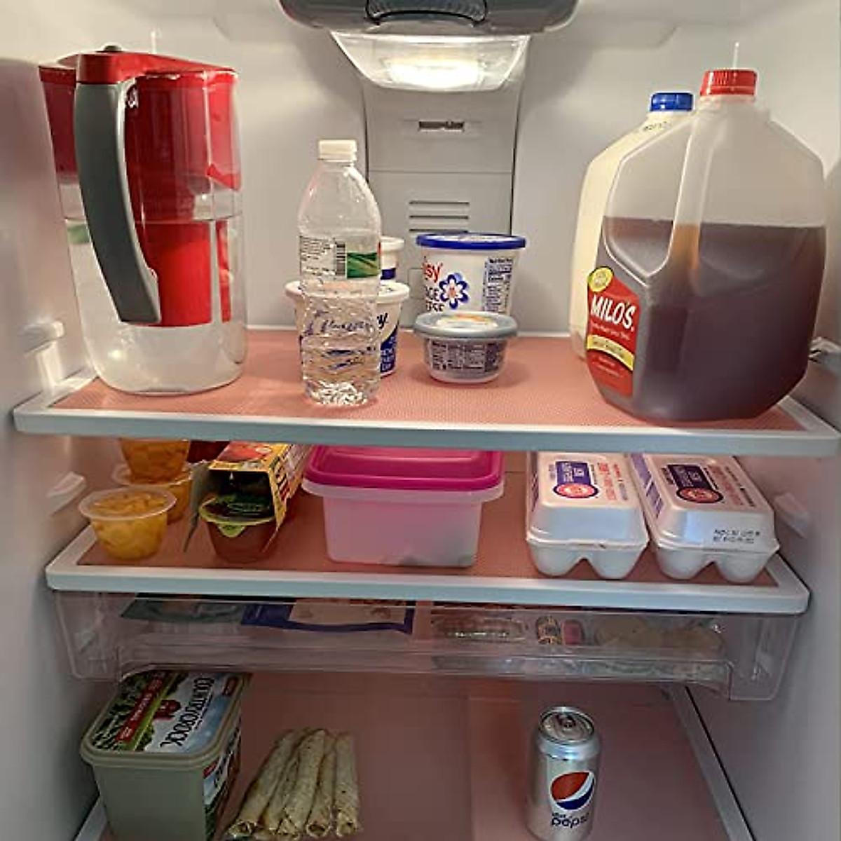 3 Rolls Refrigerator Liners 17.71*59inch, Washable Fridge Mats Shelf Liners Waterproof Fridge Pads Drawer Table Mats Refrigerator Mats for Shelves