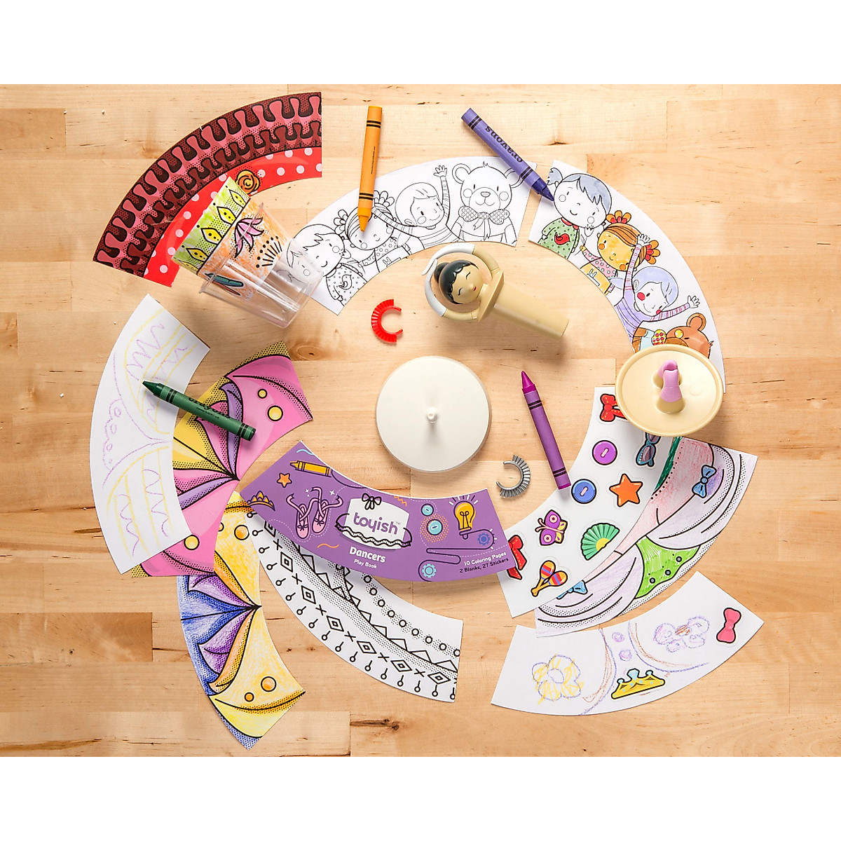 Toyish educational STEM toys for creative kids and kids at heart. Customizable magnetic toy for learning and building. For 4 year olds and older. Flamenco Dancer Toy Kit.