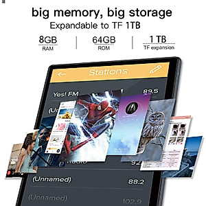 AOYODKG Tablet 2 in 1, 10.1 inch Android Tablet with Keyboard, Case Mouse, 8GB RAM+64GB ROM(1TB Expand), Octa-Core Processor, 1920x1200 IPS HD Display, Games, Wi-Fi, Bluetooth, AYO-A10 (Gray)