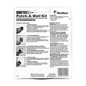 Red Devil 0549 ONETIME Lightweight Spackling Patch-A-Wall Kit, 1/2 Pint