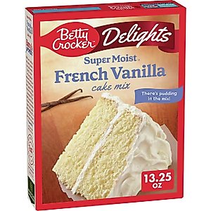 Betty Crocker Delights Super Moist French Vanilla Flavored Cake Mix, 13.25 oz