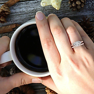 Clara Pucci 2.72ct Round Marquise Cut Solitaire 3 stone Moissanite Engagement Promise Anniversary Bridal Ring 14k Rose White Gold 10.75