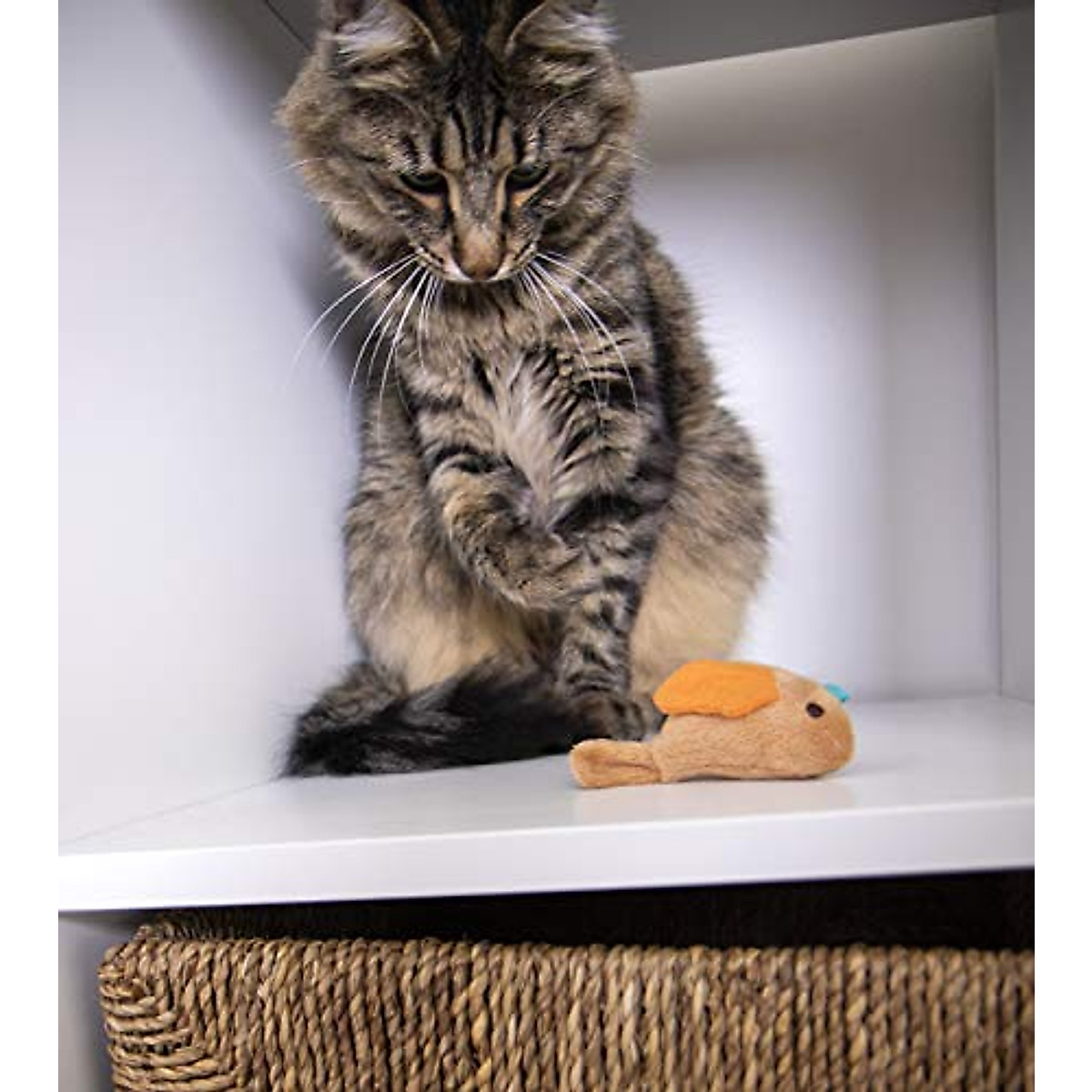 SmartyKat Chickadee Chirp Electronic Sound Cat Toy, Contains Catnip, Battery Powered - Light Brown, One Size