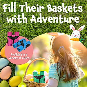 Think Peak - Binoculars for Kids Ages 4-8 - Outdoor Sports - Educational Adventure - 8x21 Compact - Nature Exploration Bird Watching - Pink