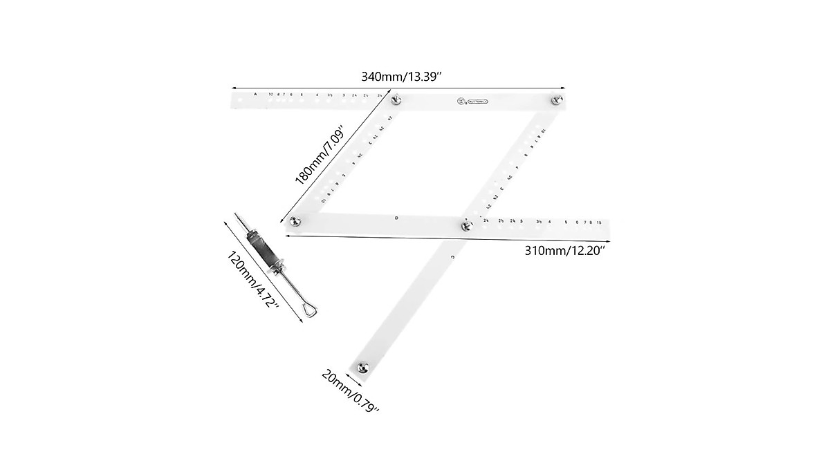 DYNWAVE Clear Pantograph Artist Drawing Tool – 10x Scaling for Crafts