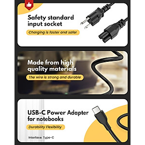 USB C Charger for Nintendo Switch, 45W AC Adapter Cable for Switch Lite/OLED/Steam Deck/TV Dock Mode, Power Supply Cord for Tablets/MacBook Pro/iPad/Laptop 15V 3A Fast Charging