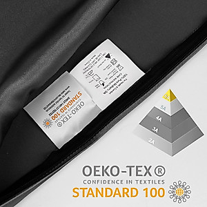 OLESILK Silk Body Pillowcase 20x54 Zippered: 100% Mulberry Silk for Hair and Skin, Breathable and Soft for Pregnant and Family, Black