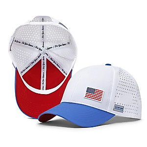 Alter Ego Running Trotter Splash RWB Flag - Durable, Lightweight, Breathable Premium Hat (RWB Flag, Medium)