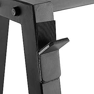 Philosophy Gym 10-Bar Fixed Barbell Weight Rack - Heavy-Duty Storage Holder for Straight & EZ Curl Pre-Weighted Bars