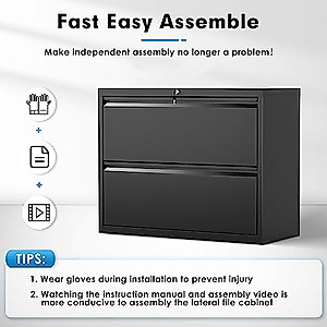 Greenvelly 3 Drawer File Cabinet on Wheels, Rolling Filing Cabinet with Lock, Metal File Cabinets with Legal/Letter /A4 Size for Office and Home, Under Desk, Blue