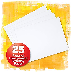 Crayola Giant Marker and Watercolor Pad, Kids Art Supplies, Gift , White includes 1 Pad (25 sheets)