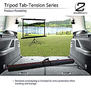 Elite Screens 100” Tab Tension Tripod Projector Screen, Portable Business Presentation, Carrying Bag Drape Kit, 4:3 4K/8K Ultra HD 3D Pull Up Front Projection Theater Movie Video Games TT100UWV-PRO