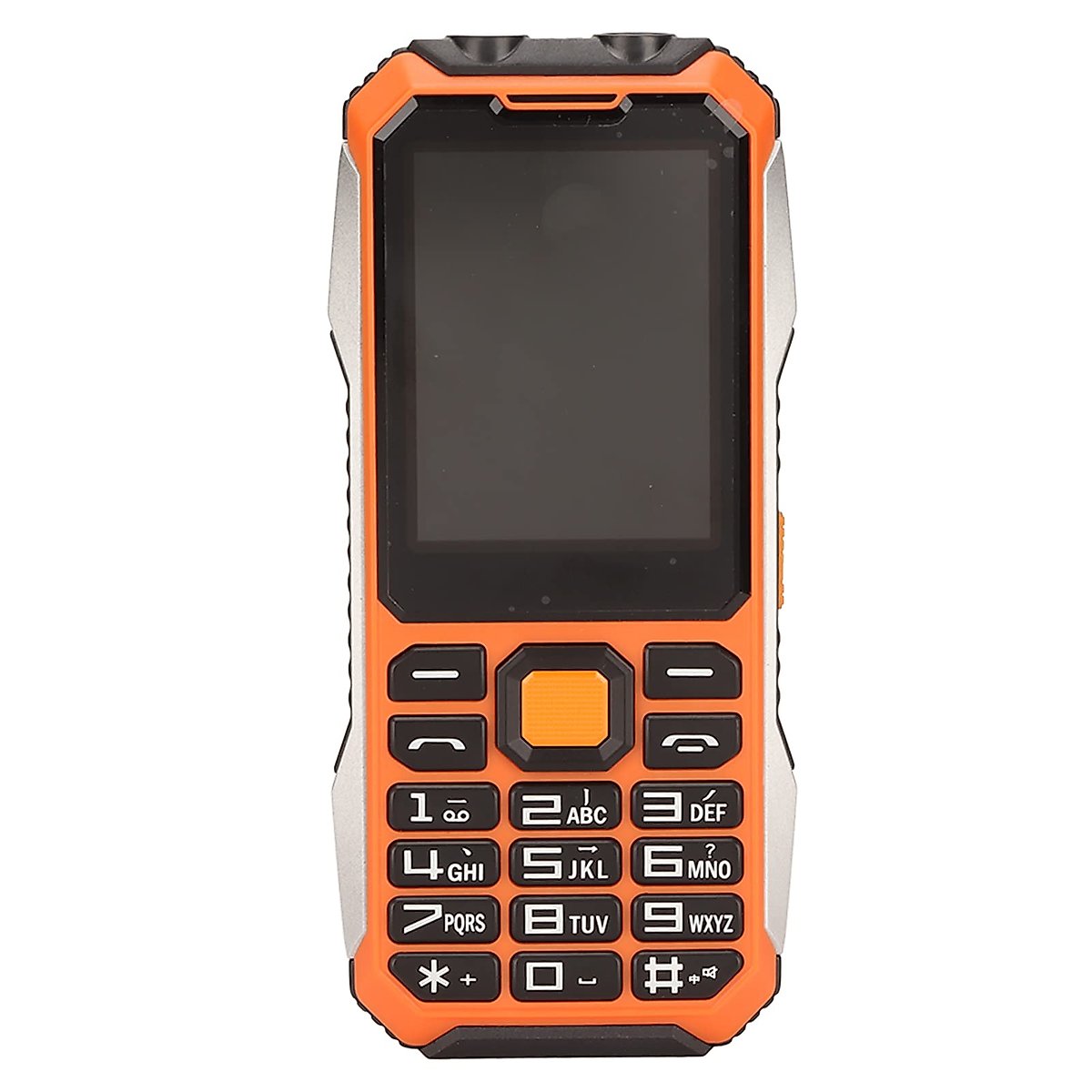 ASHATA Unlocked Big Button Senior Cell Phone, Easy to Use 2G Multifunction Dual SIM Loud Volume Basic Phone with SOS Button for Elderly, 6800mAh Battery, Supports 13 Languages(Orange)