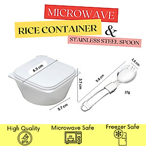 Microwave Rice Cooker Small ,Microwaveable Safe Ramen Cooker and Vegetables Steamer with Steam Release Vent, Marked Measurement Ideal for Dorm Room Essentials for Girls Boys.Tupperware Microwave Rice