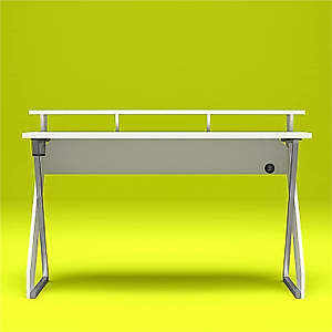 NTENSE Xtreme Riser, Ergonomic, Home Office, Work Table, Computer, Gaming Room Desk, Monitor Stand, Cup Holder, Headphone Hook, White