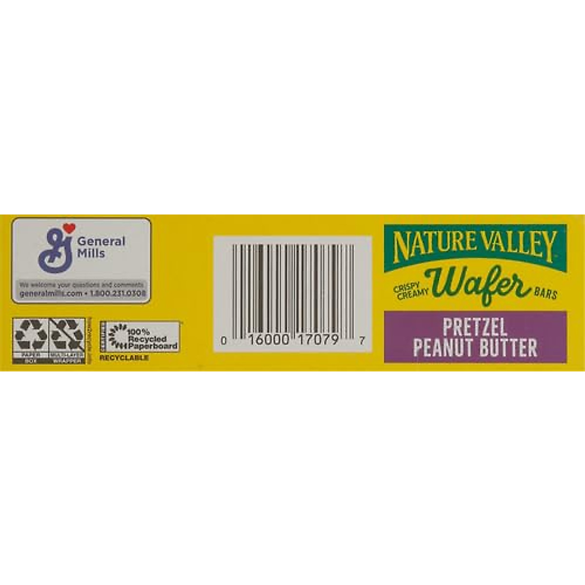 Nature Valley Wafer Bars, Pretzel Peanut Butter, 1.3 oz, 5 ct