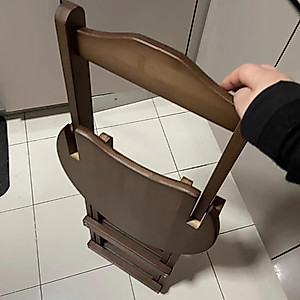 29 inch Breakfast Folding Bar Stool, Bamboo Kitchen Stool with Backrest & Footrest, Portable High Chair for Home Garden Indoor Outdoor, 74cm Seat Height(Brown)