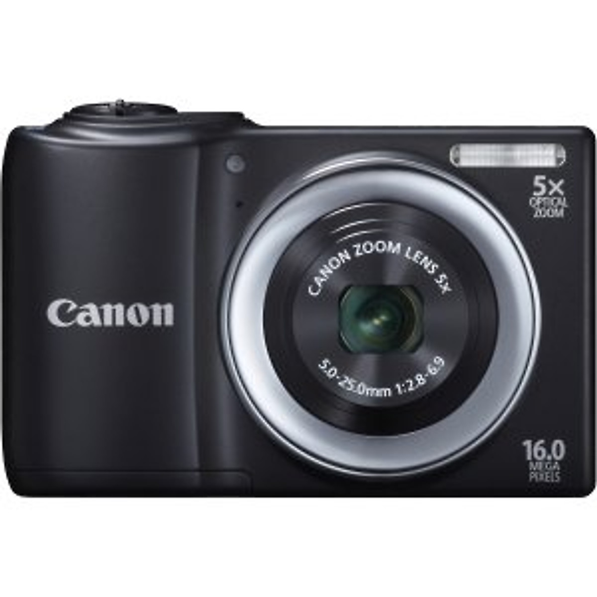 Canon PowerShot A810 16.0 MP Digital Camera with 5x Digital Image Stabilized Zoom 28mm Wide-Angle Lens with 720p HD Video Recording (Black)