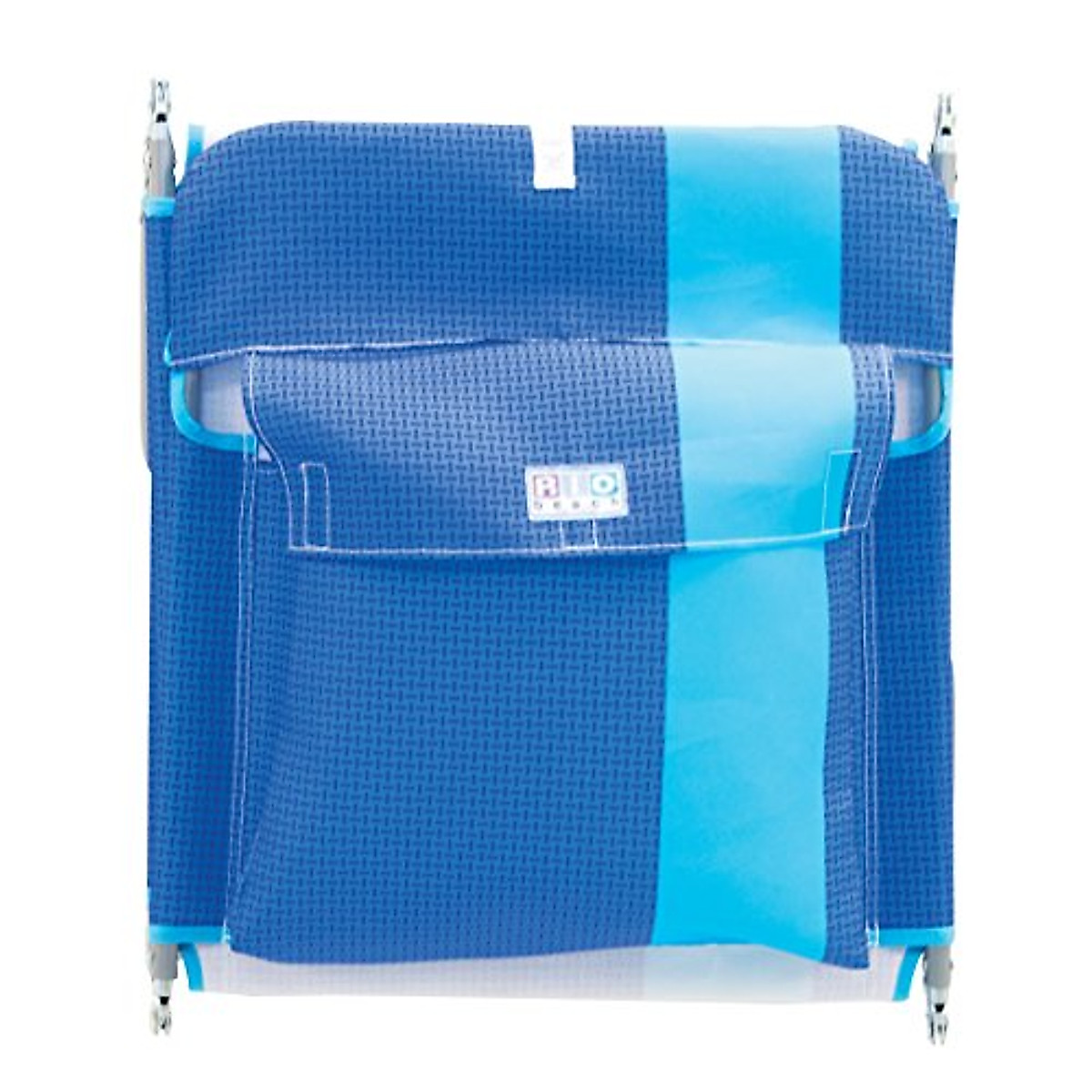 RIO beach Portable Folding Backpack Beach Lounge Chair with Backpack Straps and Storage Pouch, Blue Stripe, ·72“ x 22“ x 10"