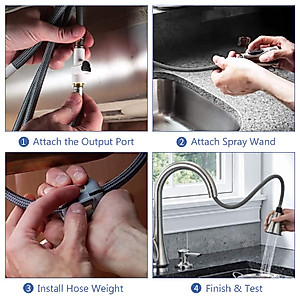 Replacement Hose kit for Moen Kitchen Faucets (Pulldown 150259)