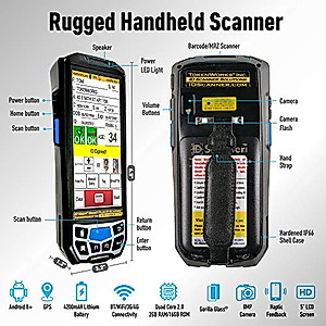 IDVisor Smart Plus ID Scanner - Drivers License and Passport Age Verification & Customer Management - Extra Large 5" LCD Screen, Charger Cradle, Hand Strap, Spare Battery & More