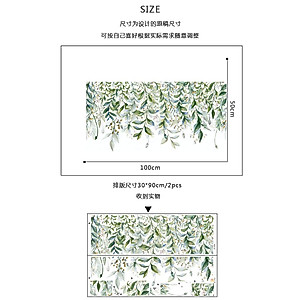 Amaonm 3D Removable Hanging Green Leaves Wall Decor Wall Decals Plants Leaf Wall Stickers Murals for Home Wall Background Kids Girsl Baby Bedroom Nursery Living Room Classroom Office (C11)