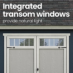 Handy Home Products Scarsdale 12x16 Do-it-Yourself Wooden Storage Shed with Floor Tan