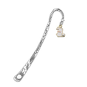 WSNANG Bunny Rabbit Gift Rabbit Bookmark Rabbit Lover Gift Cute Animal Jewelry Gift for Kids Adults Bookworms (Rabbit Bookmark)