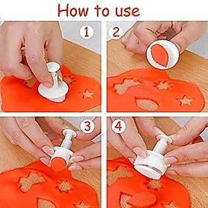 M MOACC Cake Tools 36 Piece Fondant Cake Cookie Plunger Sugarcraft Flower Leaf Butterfly Heart Shape Decorating Mold DIY Icing Plunger Tools