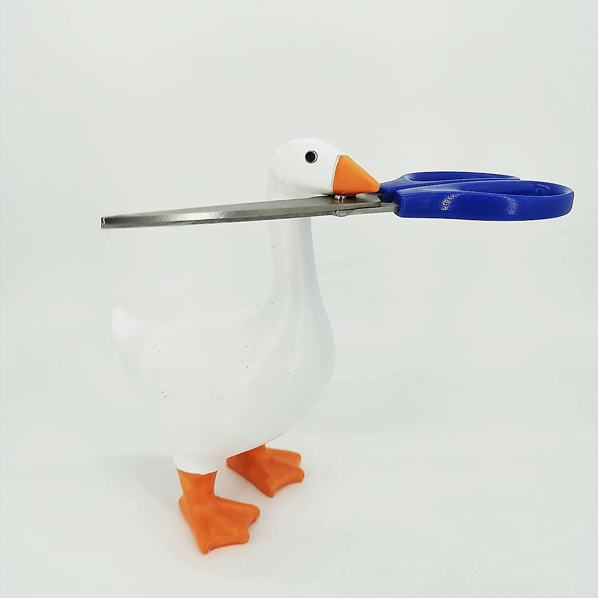 Magnetic Key Holder,Cute Goose Resin Statue Home Decor,Animal Figurines Keys Holder, for Keys,Glasses, Bells,Kawaii Room Table Desk Decor Sculpture Funny Bedroom Decor Housewarming Gift (Orange)