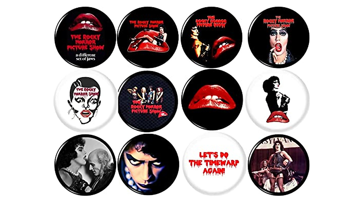 Rocky Horror Pin Set – 12 Collectible 1" Buttons for Fans & Collectors
