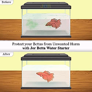 Jor Betta Water Starter, Lowers Stress in Fish, Revitalizes and Conditions Aquarium and Tanks, Promotes Coat Growth with Aloe Vera, 6.75 fl oz
