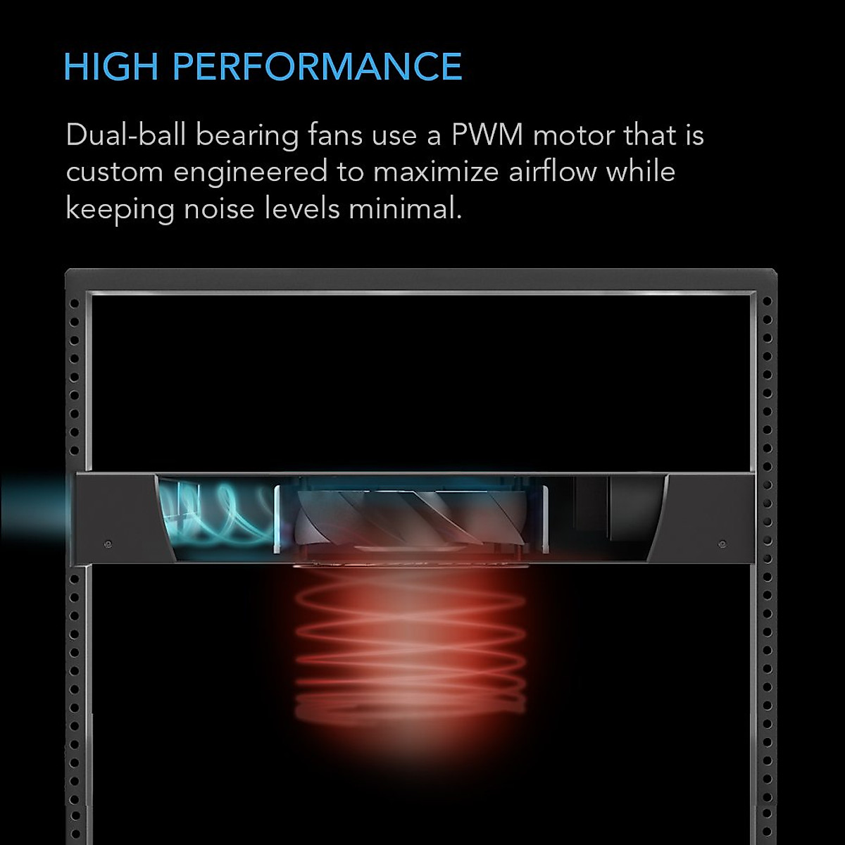 AC Infinity CLOUDPLATE T6, Rack Mount Fan 1U, Front Exhaust Airflow, for Cooling AV, Home Theater, Network 19” Racks