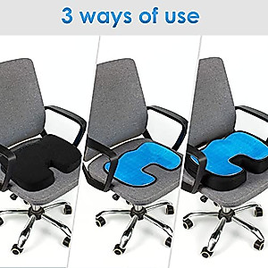 NNAA Ergonomic Chair Pad Office Cushion U-Shape Seat Cushion Travel Breathable Seat Cushion Orthopedic Memory Foam U Seat Massage Chair Cushion