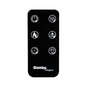 Danby Designer DDEF02213BD13 22" Wall Mount Electric Fireplace in Black Multi-Colour LED Flame and Ember Bed Remote Control Included