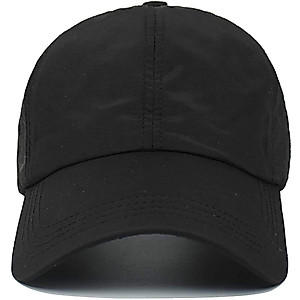 YAGOLD Womens Criss Cross Ponytail Baseball Cap Adjustable High Messy Bun Ponycap Hats Quick Drying Mesh Dad Hat for Outdoor Sports Travel Black