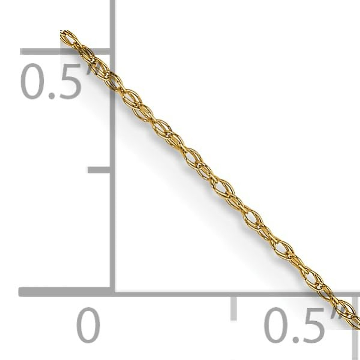 IceCarats 14K Yellow Gold 0.5mm Cable Rope Chain Twisted Link Necklace 20 inch