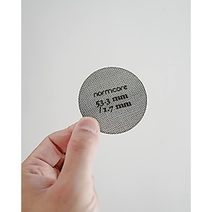 Normcore 53.3mm Puck Screen - Lower Shower Screen - Metal Contact Screen for Espresso 54mm Portafilter Filter Basket - 1.7mm Thickness 150μm - 316 Stainless Steel