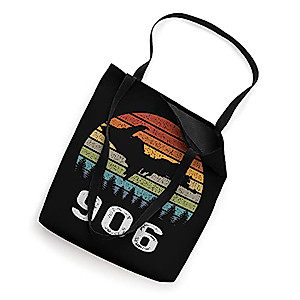 Upper Peninsula Michigan Gifts UP Retro 906 Yooper Tote Bag