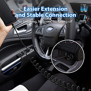 SooPii Coiled USB C Cable, 100W USB C to USB C Cable Fast Charge, 6FT Nylon Braided Type-C Cable with LED Display for lPad Air/lPad Pro, MacBook Pro, Samsung Galaxy S21,and other USB C Devices (Black)