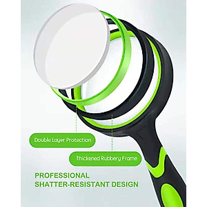 Wapodeai Magnifying Glasses, Magnifying Glass 10X Handheld Reading Magnifier for Seniors & Kids, 75mm Large Magnifying Lens with Non-Slip Rubber Handle for Reading and Hobbies.